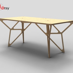 Wooden Table CNC DXF Router Cut File, Plywood Desk Cnc Woodworking ...