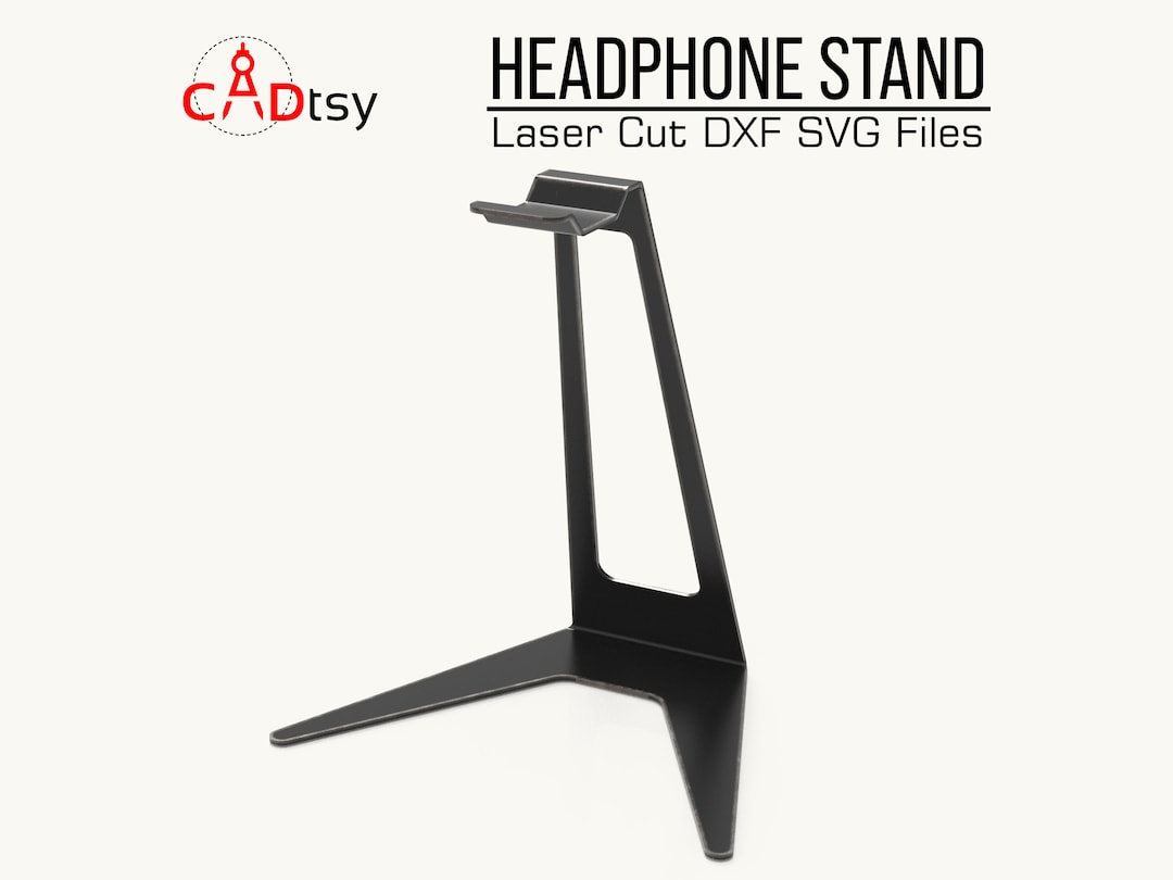 Headphone Stand DXF Files for Laser Cutting. Metal Headset Holder DXF ...