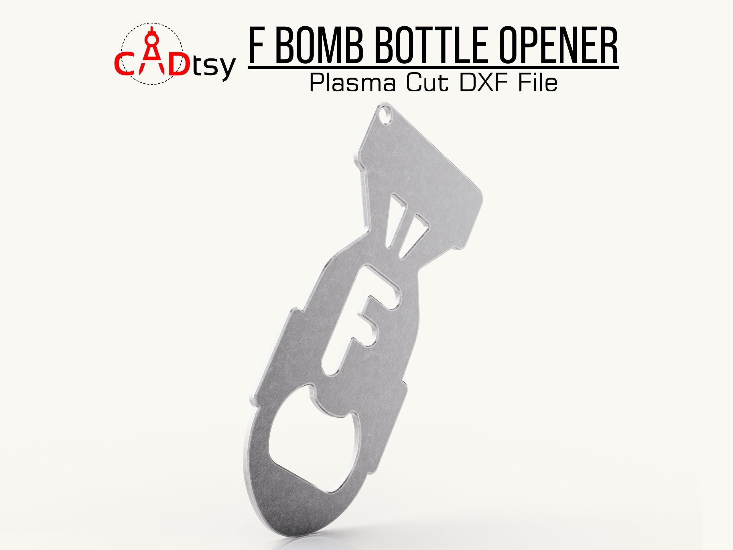 F-bomb Bottle Opener DXF Files for Plasma Cutting - Etsy