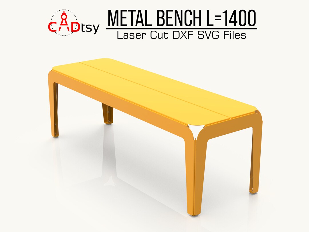 Large Metal Bench DXF Files for Plasma Cutting, Modern Outdoor Garden ...