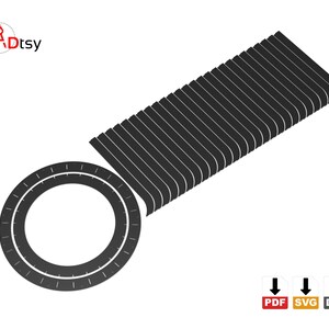 Table Base DXF Plasma Cut File. Metal Round Base Frame CNC Pattern ...