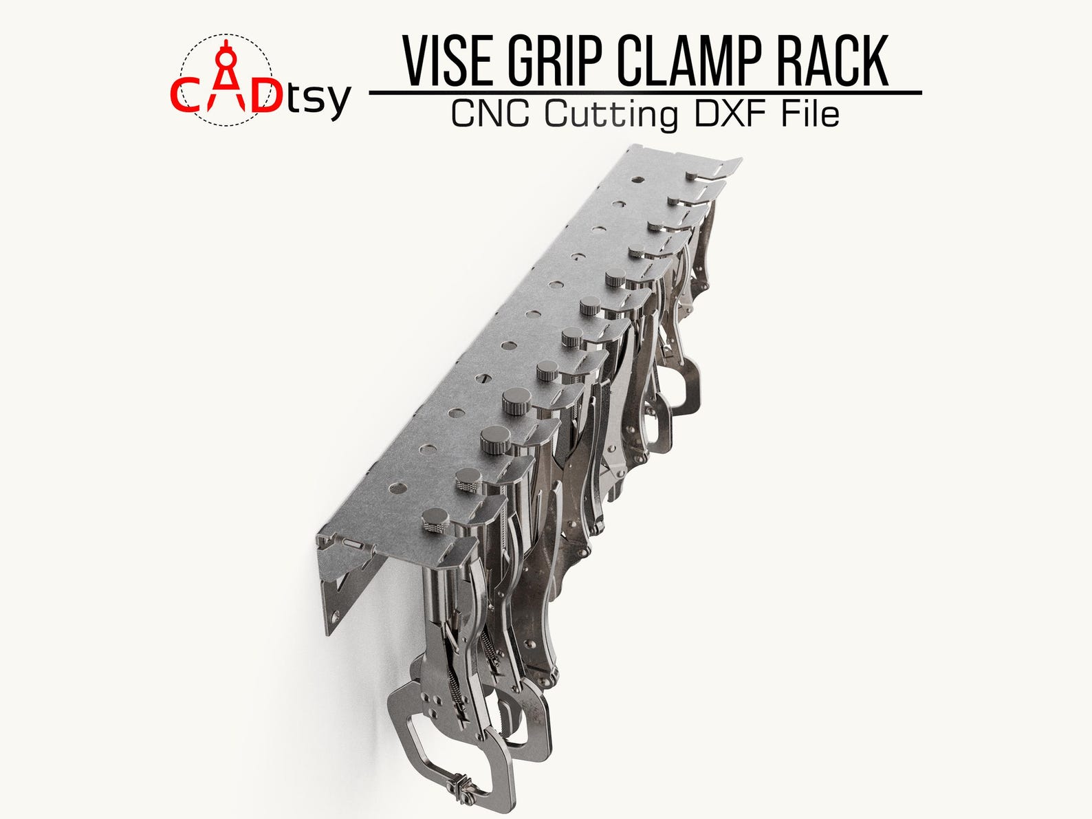 Clamp Holder DXF Files for Plasma • Vise Grip Rack • Tool Storage ...