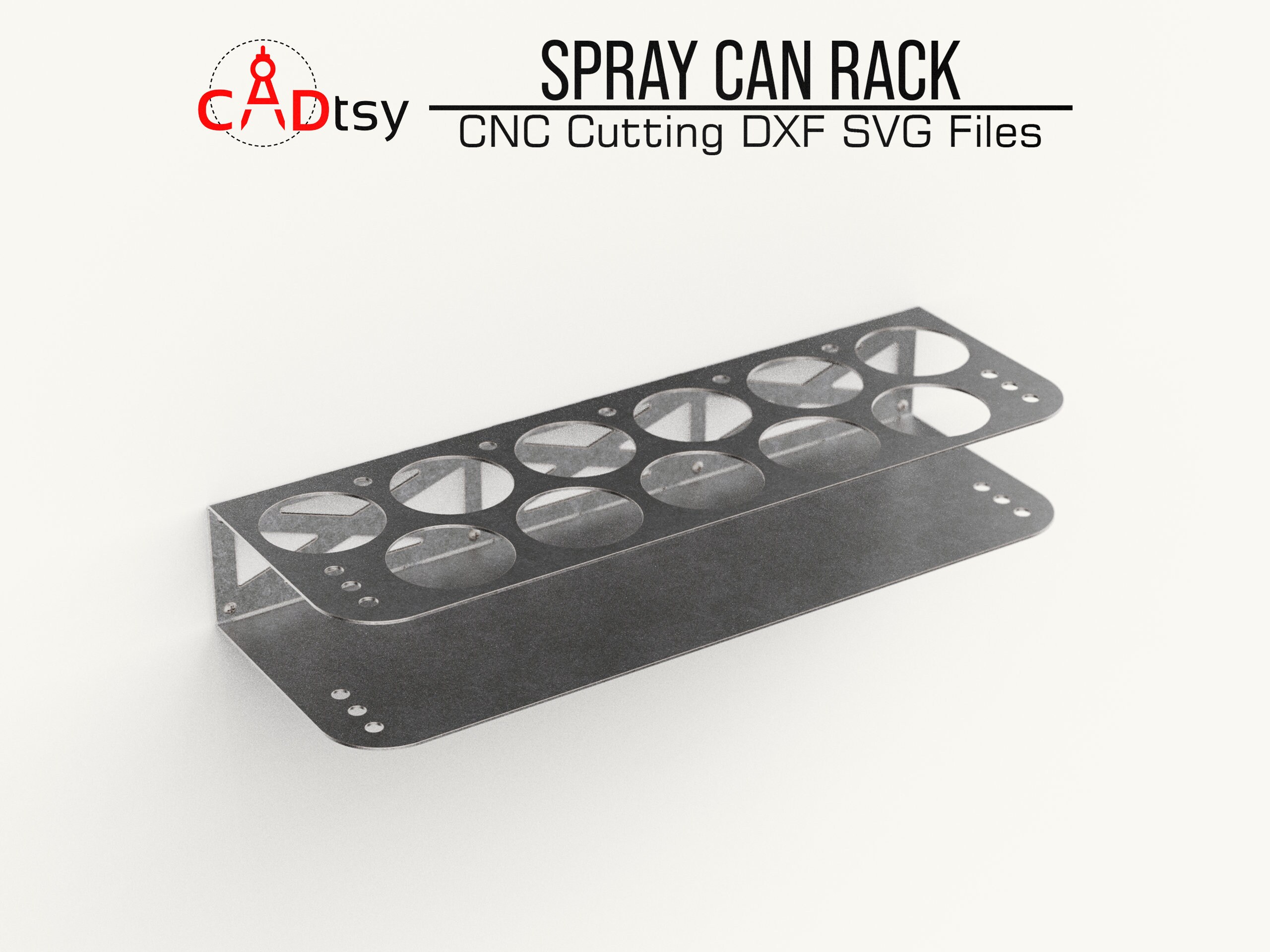 Spray Can Holder DXF Files for Plasma Cutting • Aerosol Can Rack ...
