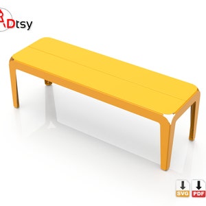 Bench DXF Laser Cutting File, CNC Plasma SVG Plans, Metal Outdoor Patio ...