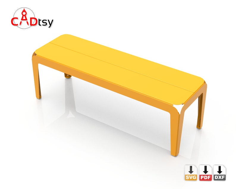 Sheet Metal Bench DXF Files for Plasma CNC • Furniture PDF Plans - Etsy
