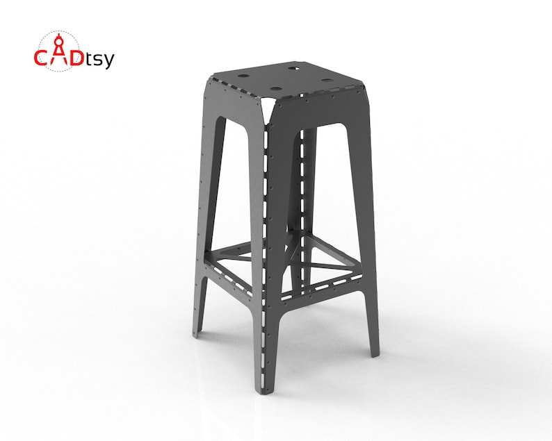 Arquivos DXF para Banqueta de Bar Metálica para Corte a Plasma CNC ...