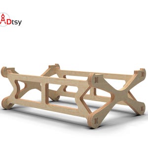 PC Case Raiser Stand Cnc Cut DXF File, Wooden Under Desk Shelf Computer ...
