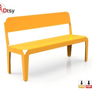 Metal Bench DXF SVG - CNC Plasma Laser Cut File - Patio Seating Plans ...