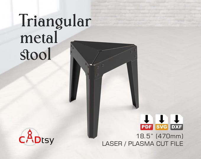 Vintage Chrome Metal Paperclip Stool | Vintage Paperclip Stool ...