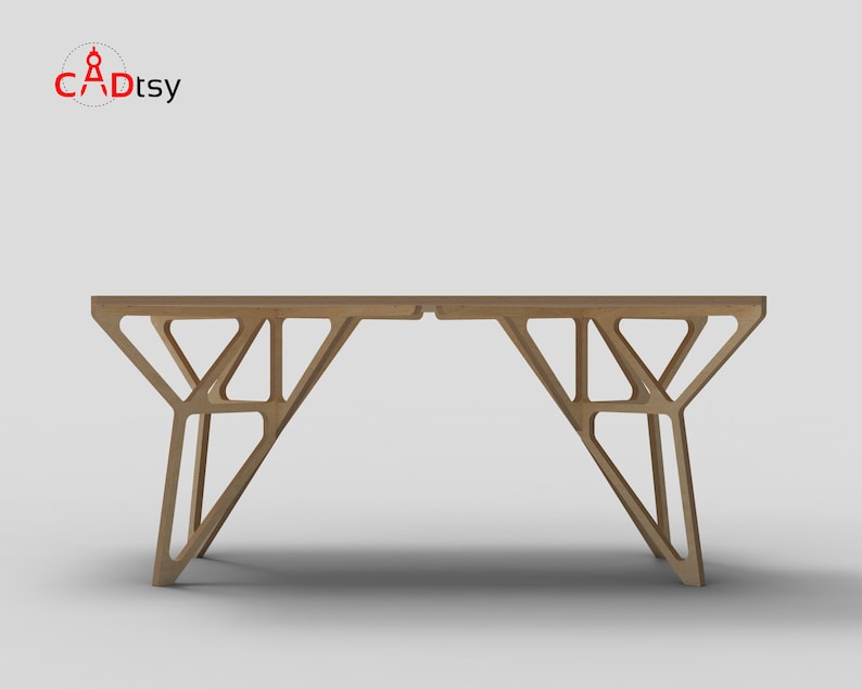 Plywood Table DXF Files for CNC Router • Wooden Desk Design - Etsy ...