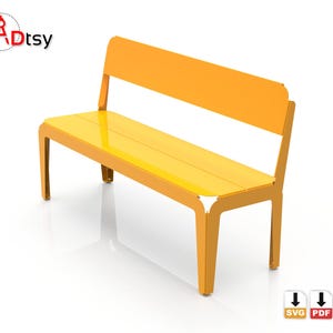 Metal Bench DXF SVG - CNC Plasma Laser Cut File - Patio Seating Plans ...