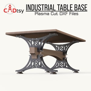 Table Leg Base DXF Plasma Cutting CNC Files Industrial Style Laser Cut ...