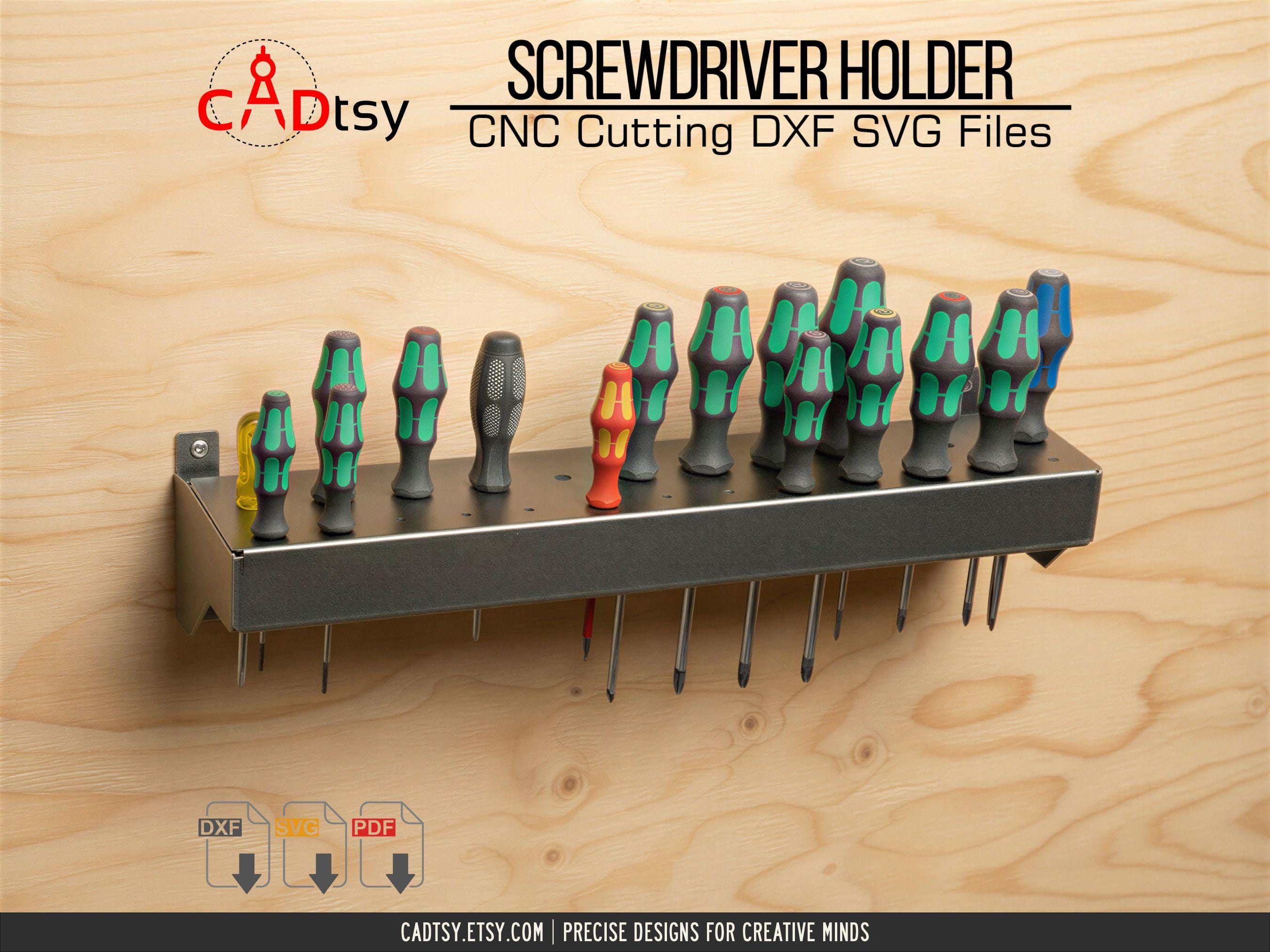 Screwdriver Holder DXF Files for CNC Plasma Cutting • Tool Storage ...
