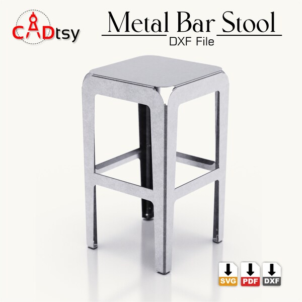 Metal Bar Stools Dxf - Etsy