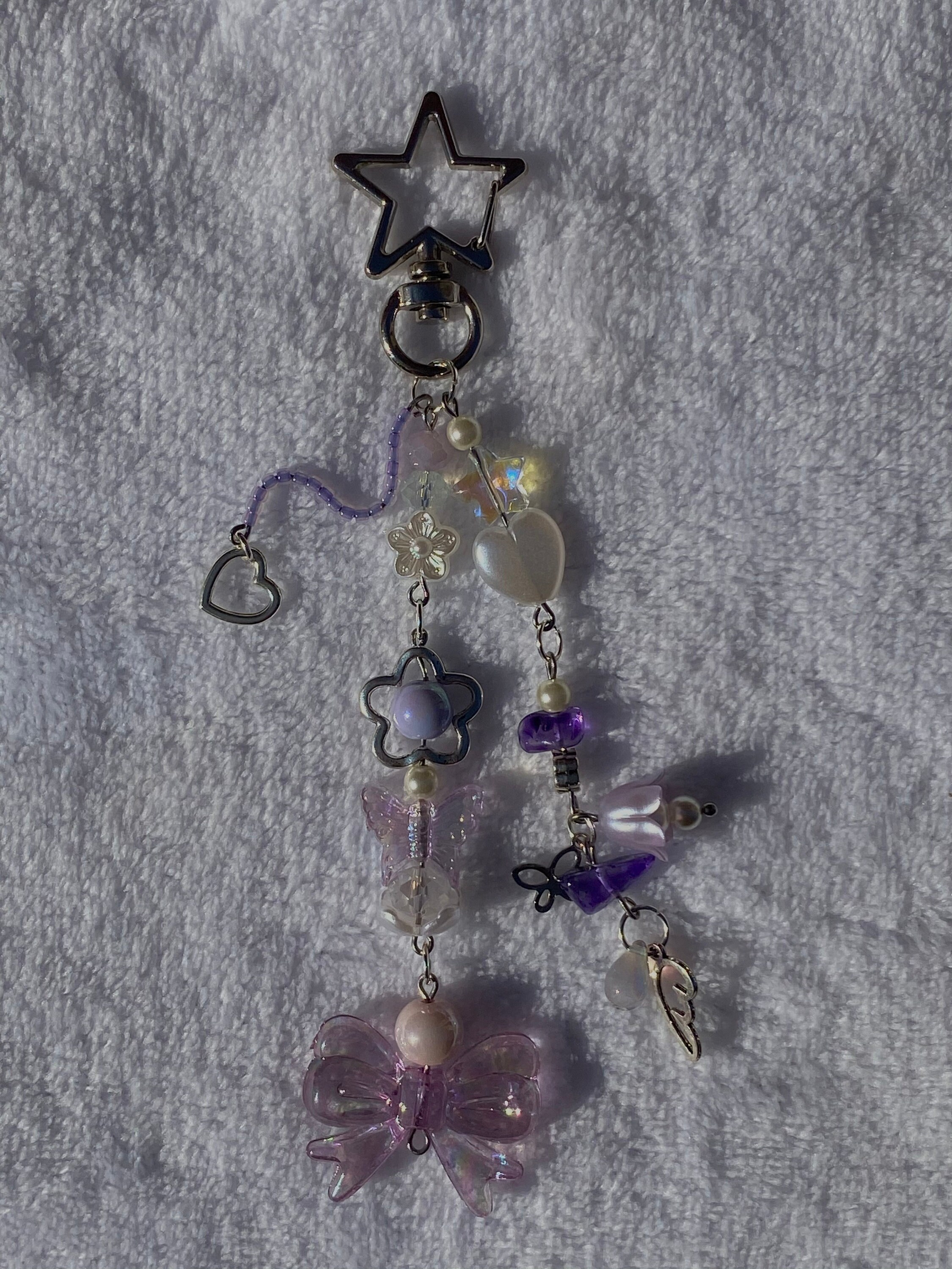 Bow Y2k Star Keychains - Etsy