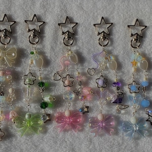Bow Y2k Star Keychains - Etsy
