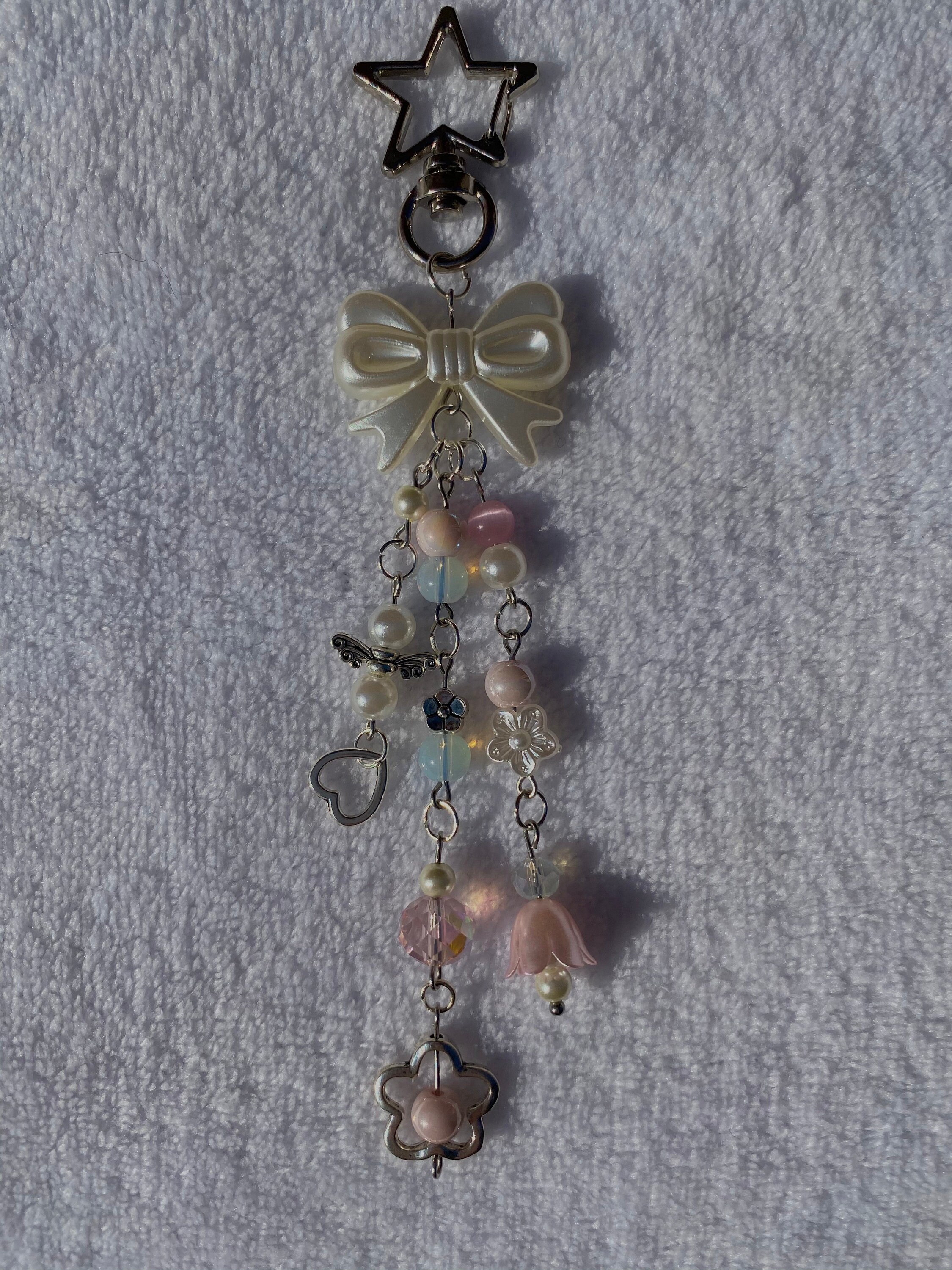 Bow Y2k Star Keychains - Etsy