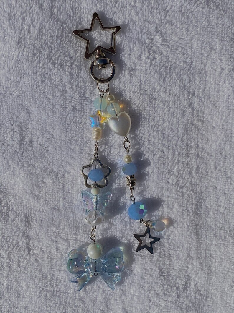 Bow Y2k Star Keychains - Etsy