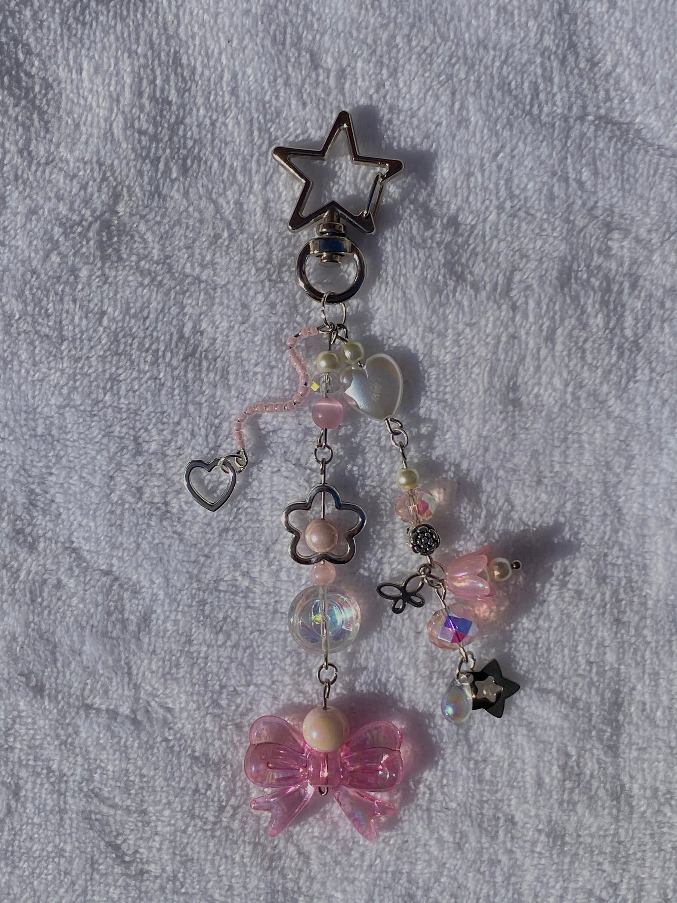 Bow Y2k Star Keychains - Etsy