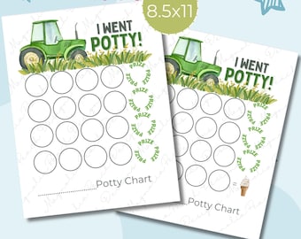 Farm Potty Training Chart Bundle, Printable Digital Download Toddler ...
