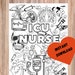 ICU Nurse Coloring Page - Etsy