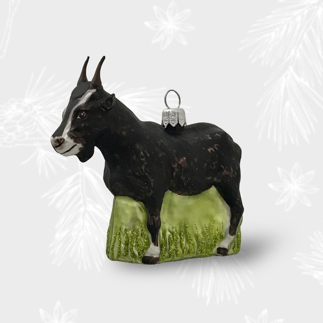 Goat Christmas Ornament, Collectible Bauble, Blown Glass Ornaments ...