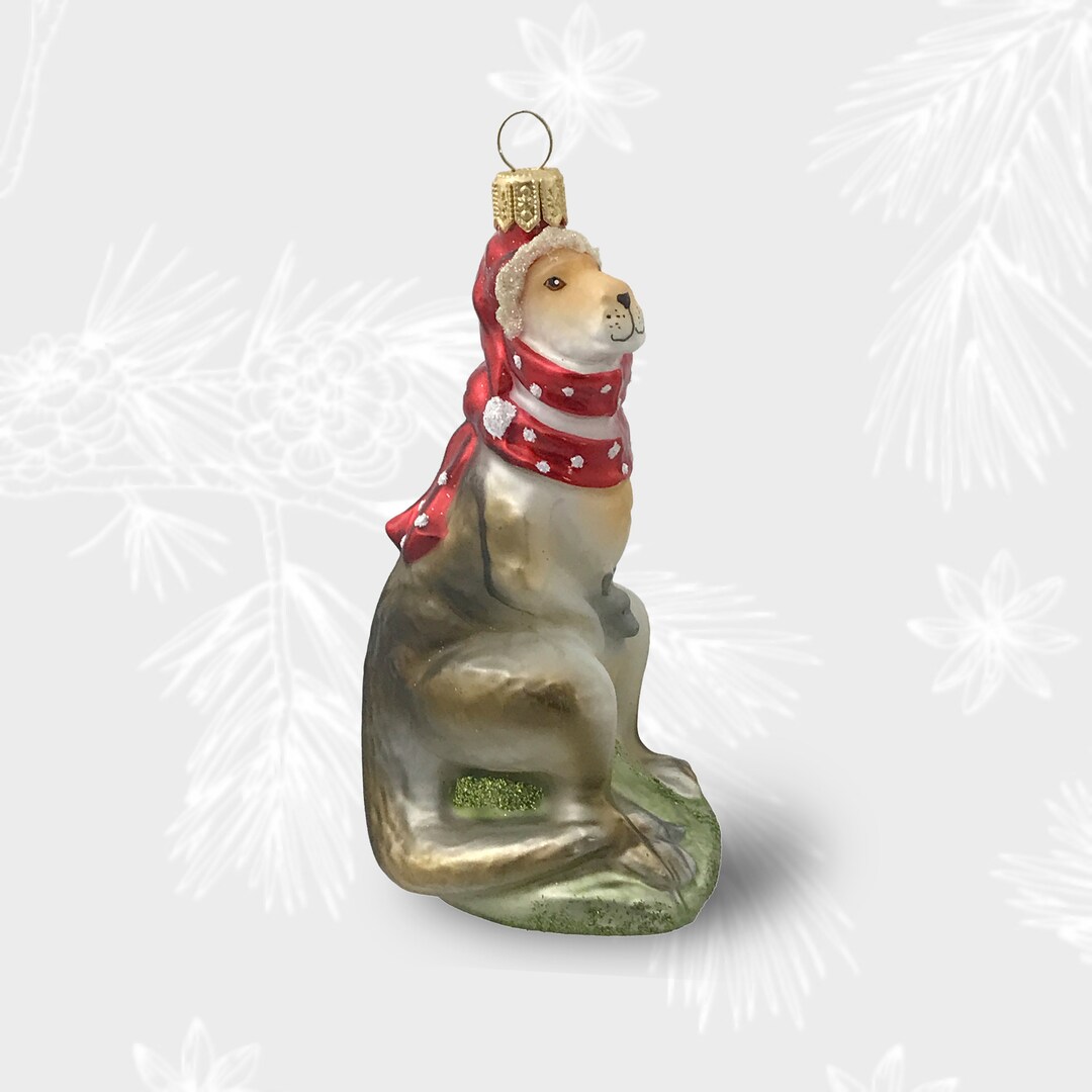 Christmas Kangaroo, Christmas Ornament, Collectible Bauble, Blown Glass ...