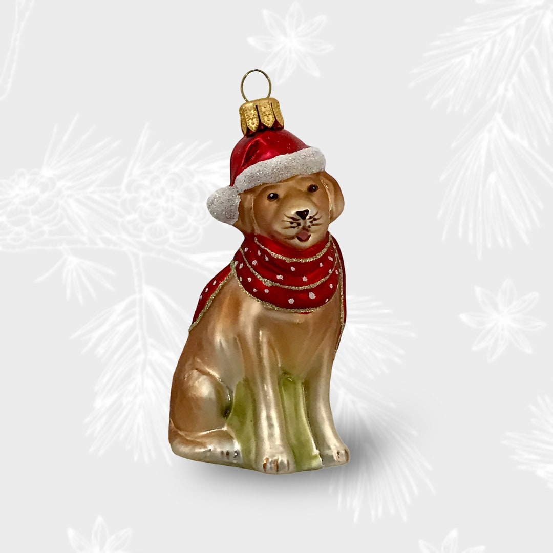 Labrador Retriever Dog, Christmas Ornament, Collectible Bauble, Blown ...