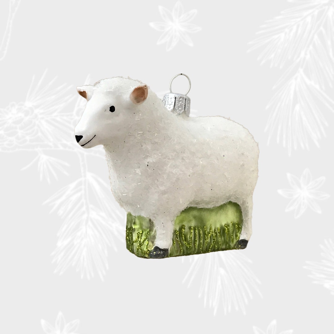 Sheep, Christmas Ornament, Collectible Bauble, Blown Glass Ornaments ...
