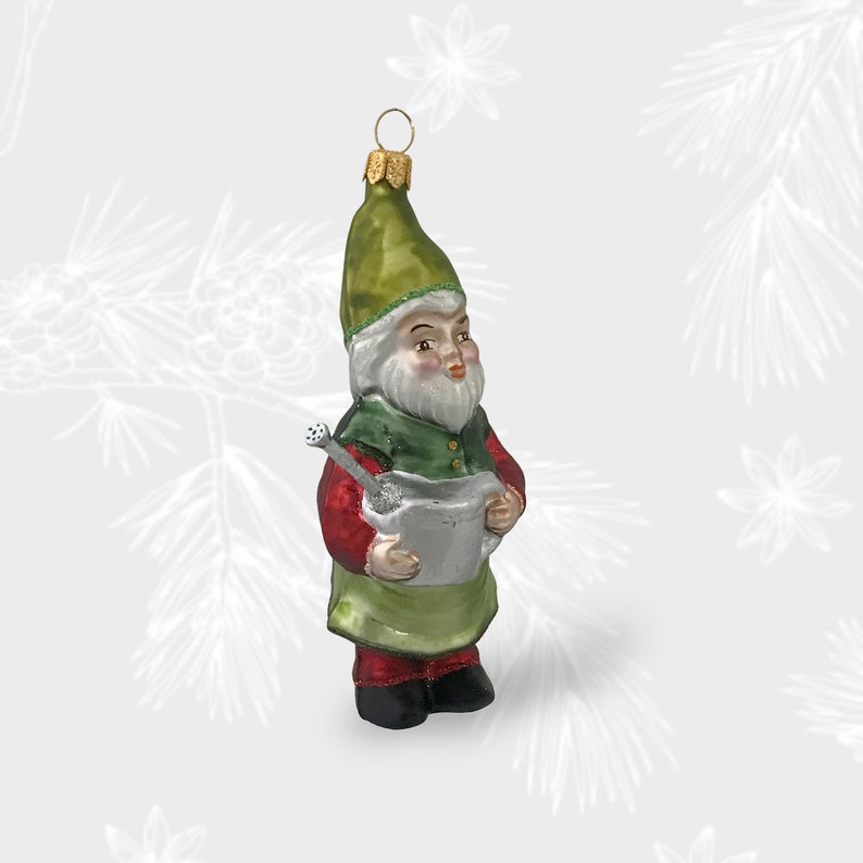 Dwarf With a Watering Can Gnome Christmas Ornament - Etsy