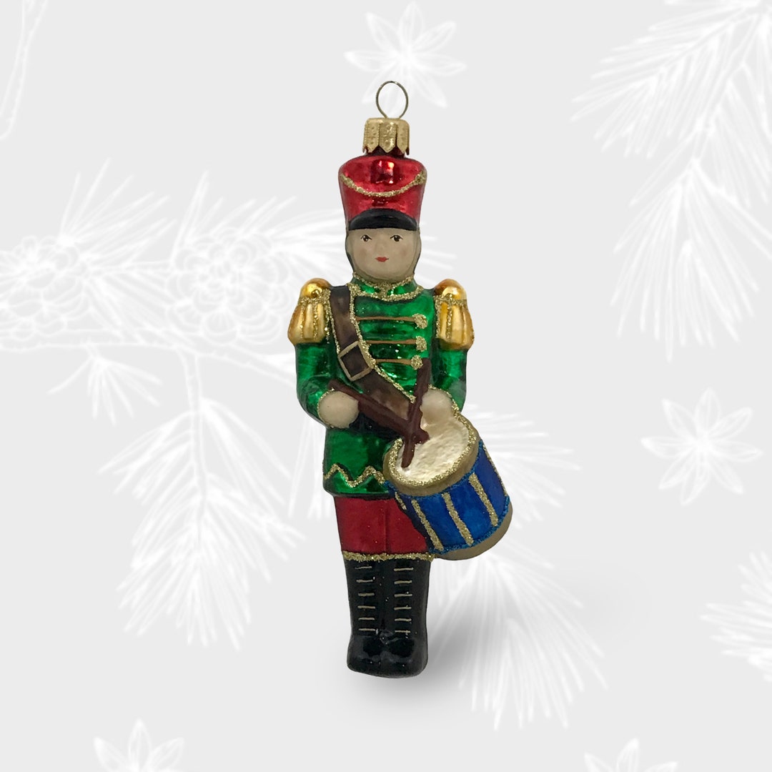 Soldier Drummer, Christmas Ornament, Collectible Bauble, Blown Glass ...