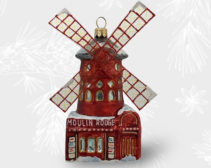 Moulin Rouge Windmill, Christmas Ornament, Collectible Bauble, Blown ...