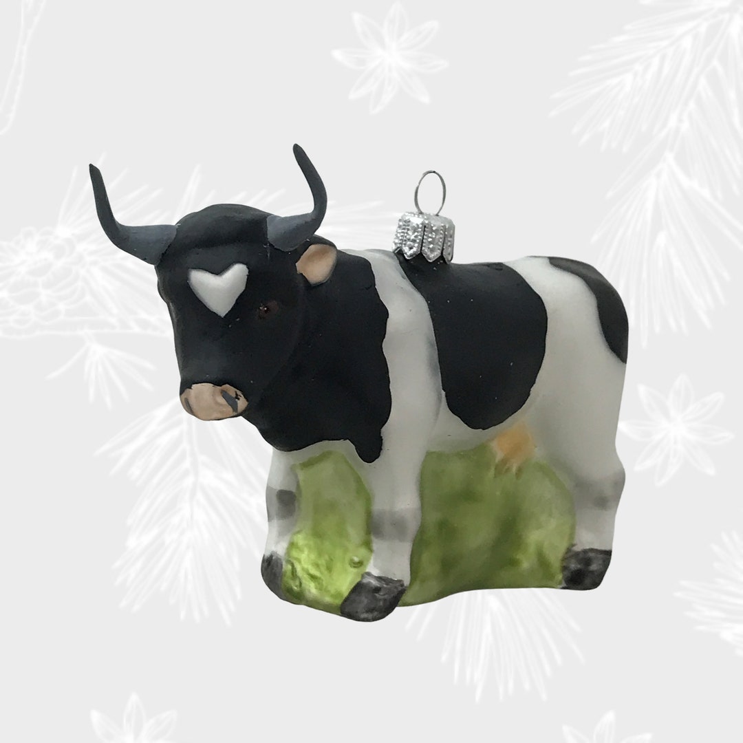 Cow, Black and White Cow for Christmas, Cow Shaped Bauble,christmas ...