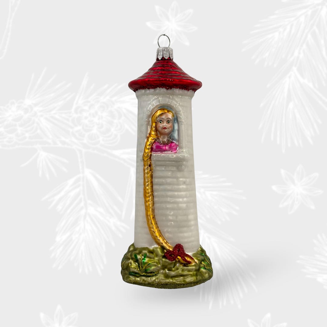 Princess Rapunzel, Christmas Ornament, Collectible Bauble, Blown Glass ...
