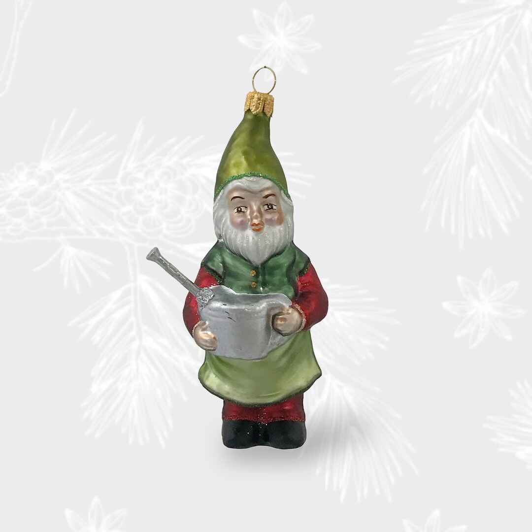Dwarf With a Watering Can, Gnome, Christmas Ornament, Collectible ...