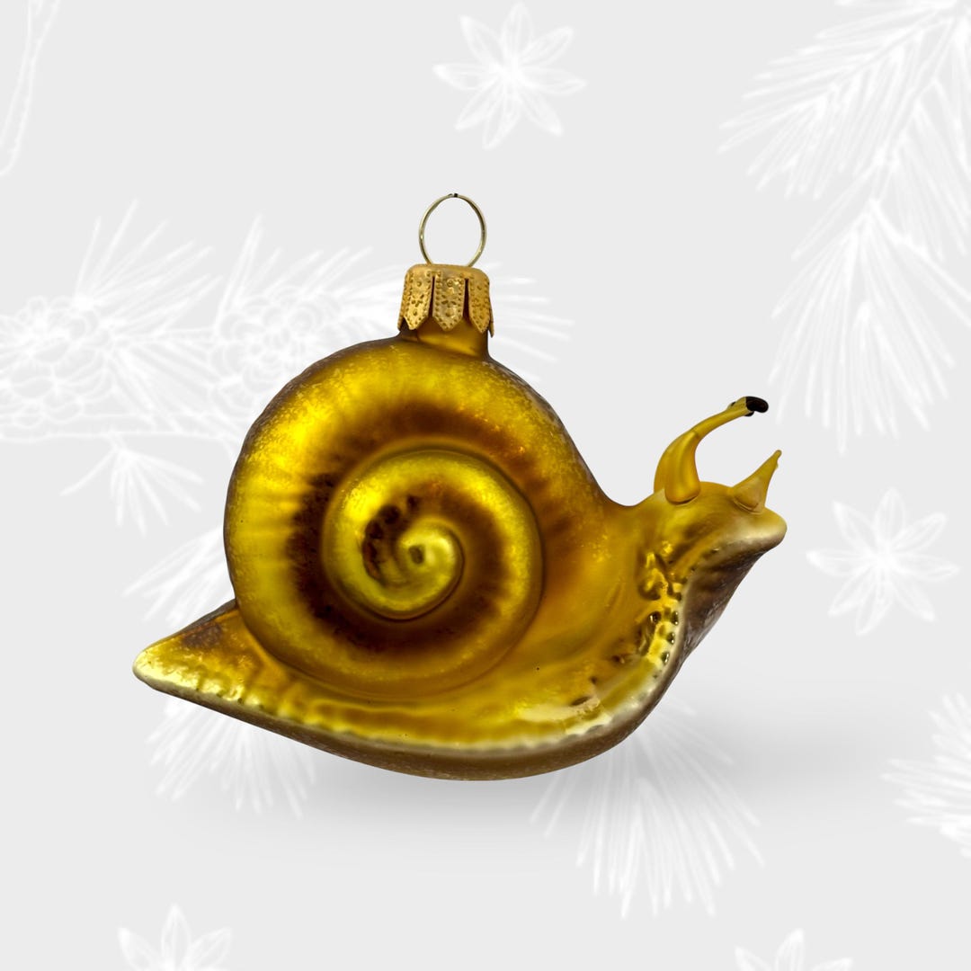 Gold Snail, Glass Snail Ornamental, Tree Christmas Ornament ...