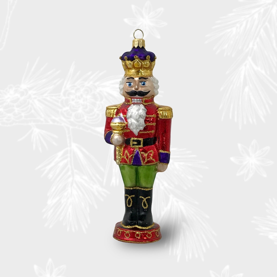 Christmas Nutcracker, Glass Nutcracker Christmas Ornament, Handmade ...