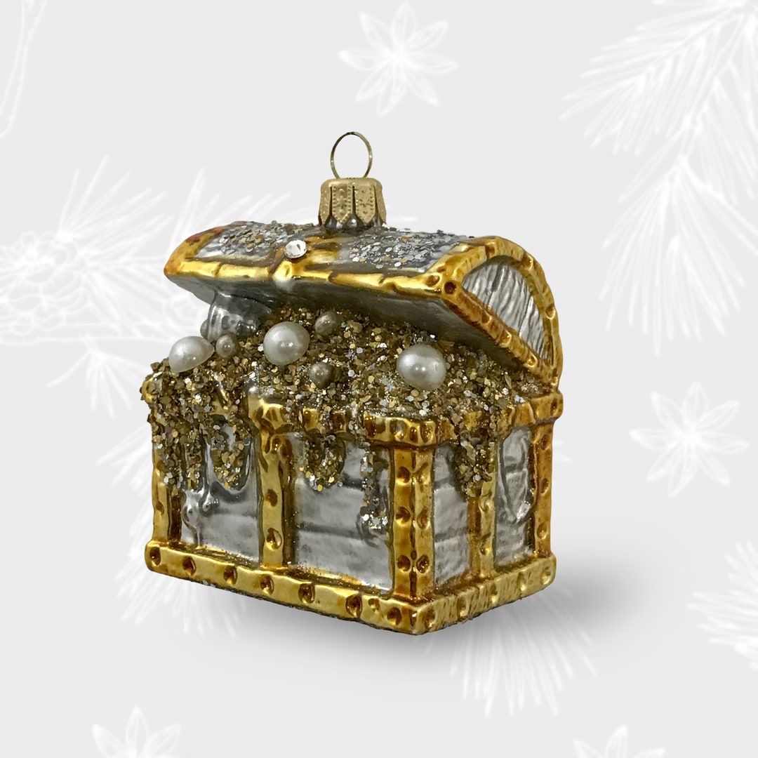 Treasure Chest of Jewels, Christmas Ornament, Blown Glass Ornaments ...