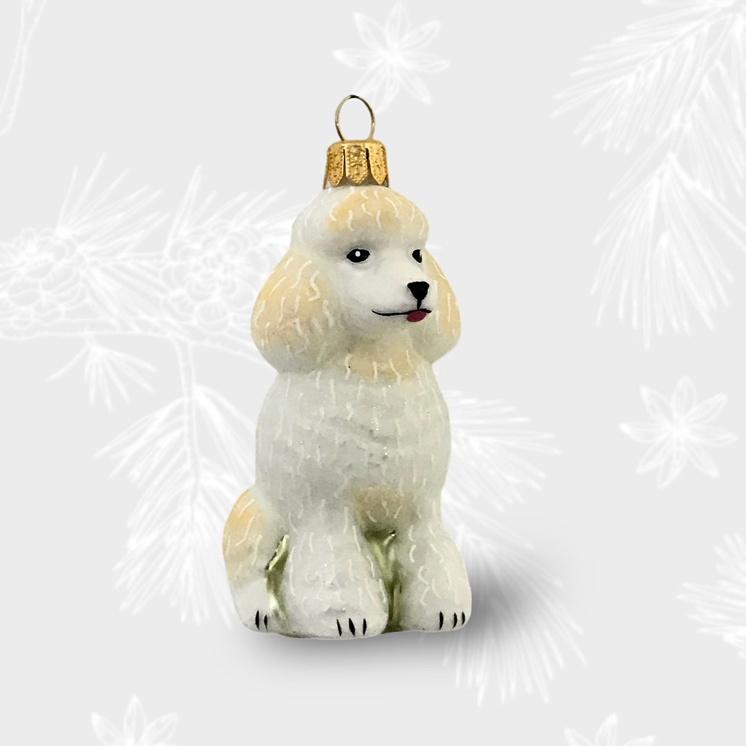 Poodle Dog, Christmas Ornament, Collectible Bauble, Blown Glass ...