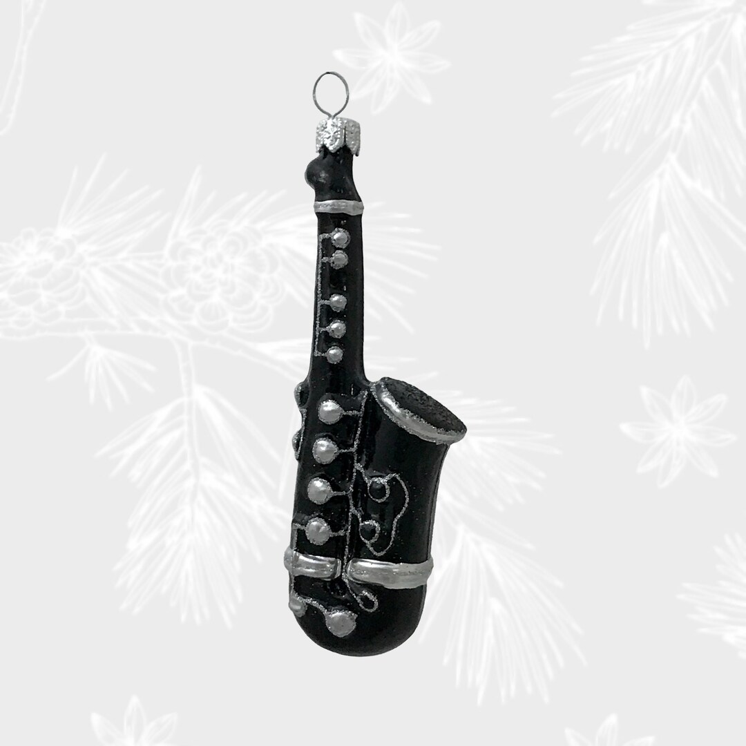 Glass Saxophone, Musical Instrument Glass Christmas Ornament ...