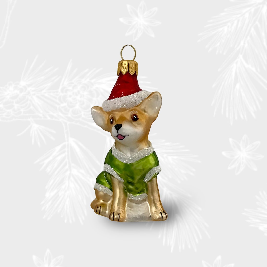 Chihuahua Dog, Christmas Ornament, Collectible Bauble, Blown Glass Ornaments, Christmas Tree ...
