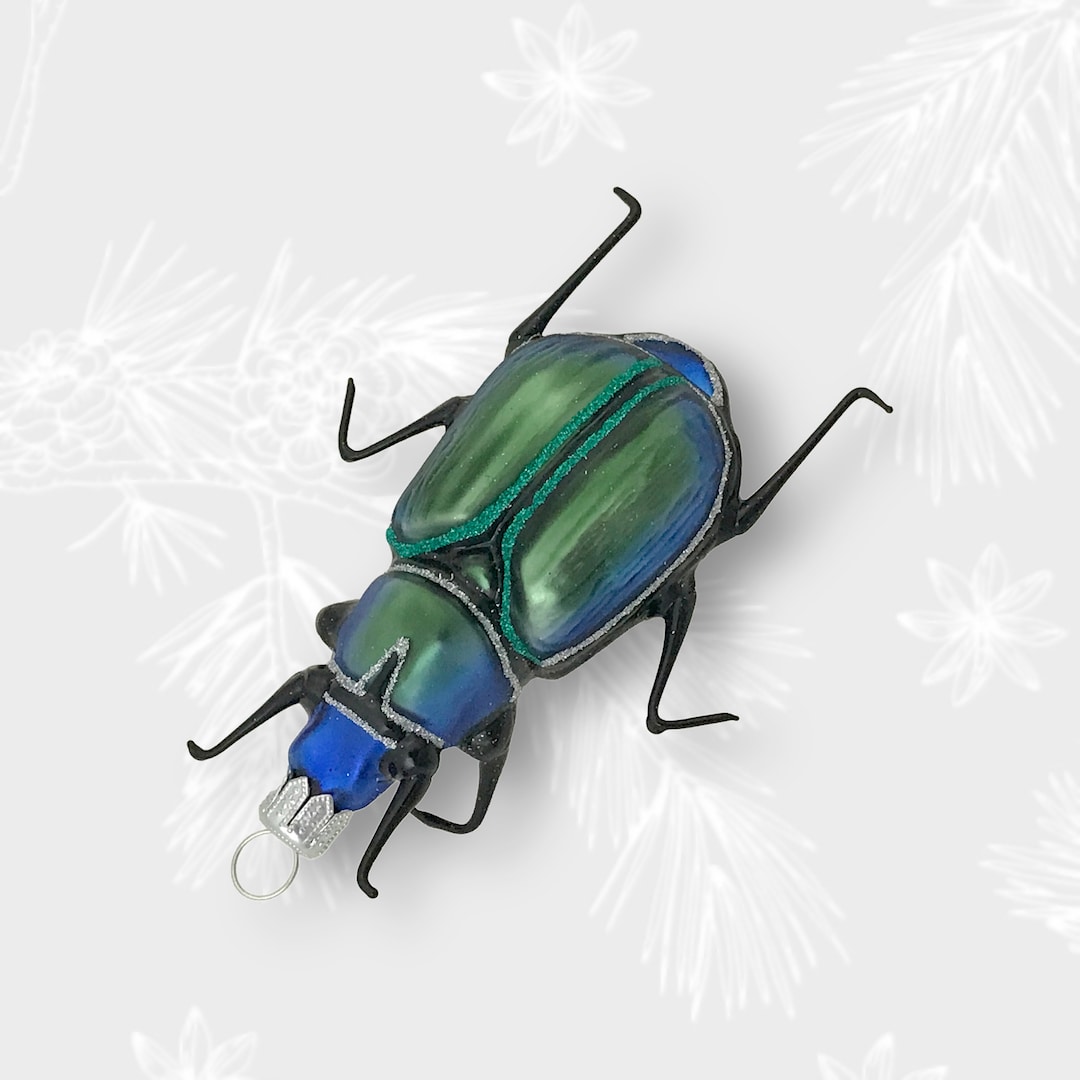 Beetle, Christmas Ornament, Collectible Bauble, Blown Glass Ornaments ...