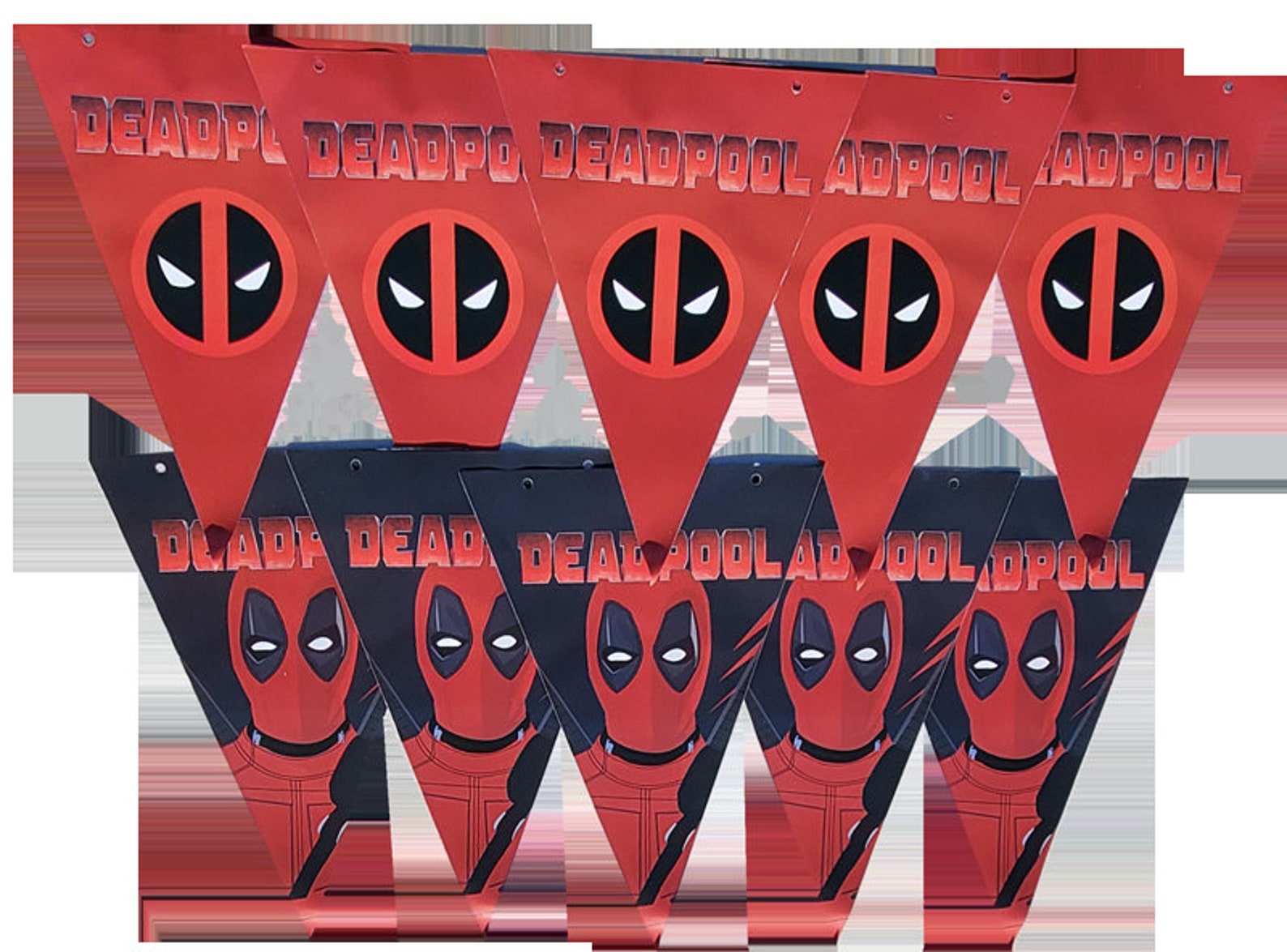 Deadpool happy birthday party decoration theme idea supplies | Etsy