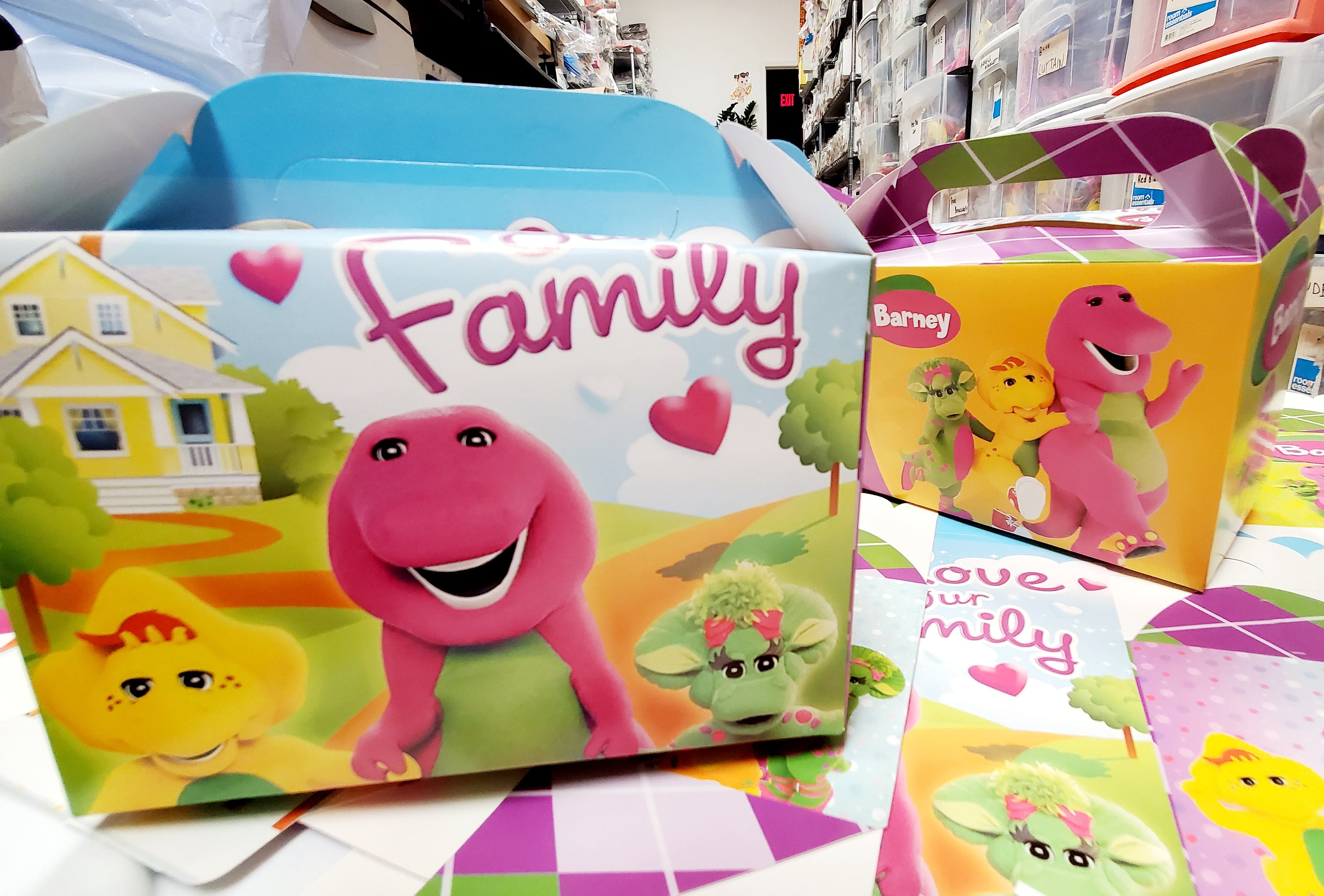 Barney happy birthday party decoration theme idea supplies | Etsy