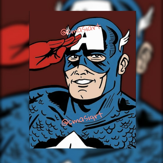 Captain America salute by Chris Masi | Etsy