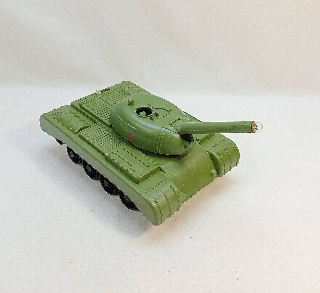 Toy Tank Electromechanical Remote Control Vintage USSR Soviet Military ...