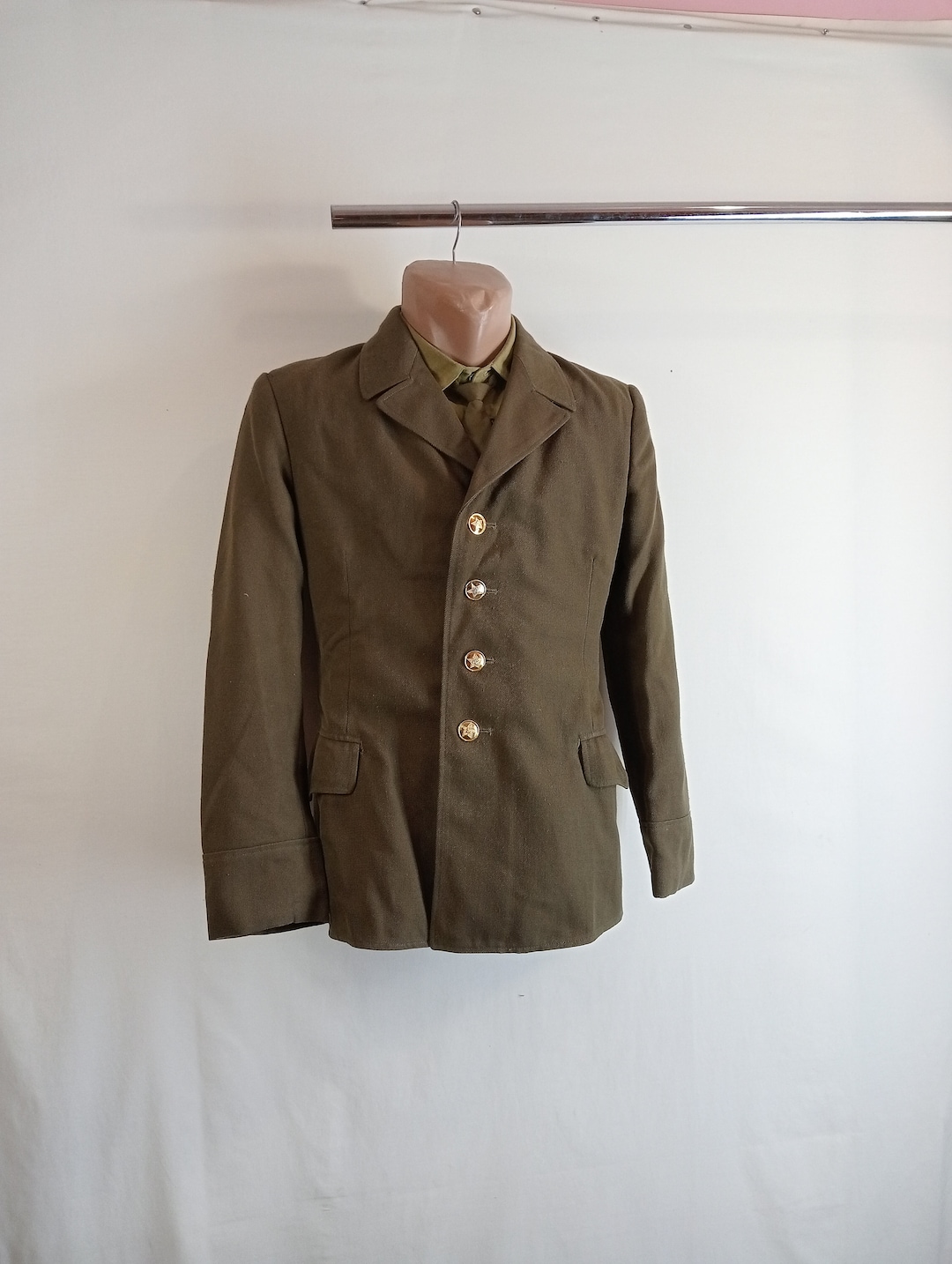 Soviet Military Jacket Officer USSR Army Soldier Uniform Original Shirt ...