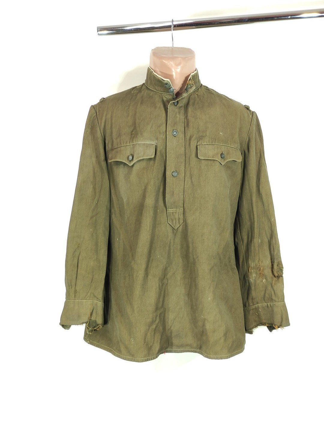 Antique WW2 USSR Red Army Soldier RKKA Tunic Soviet Vintage Miliraty ...