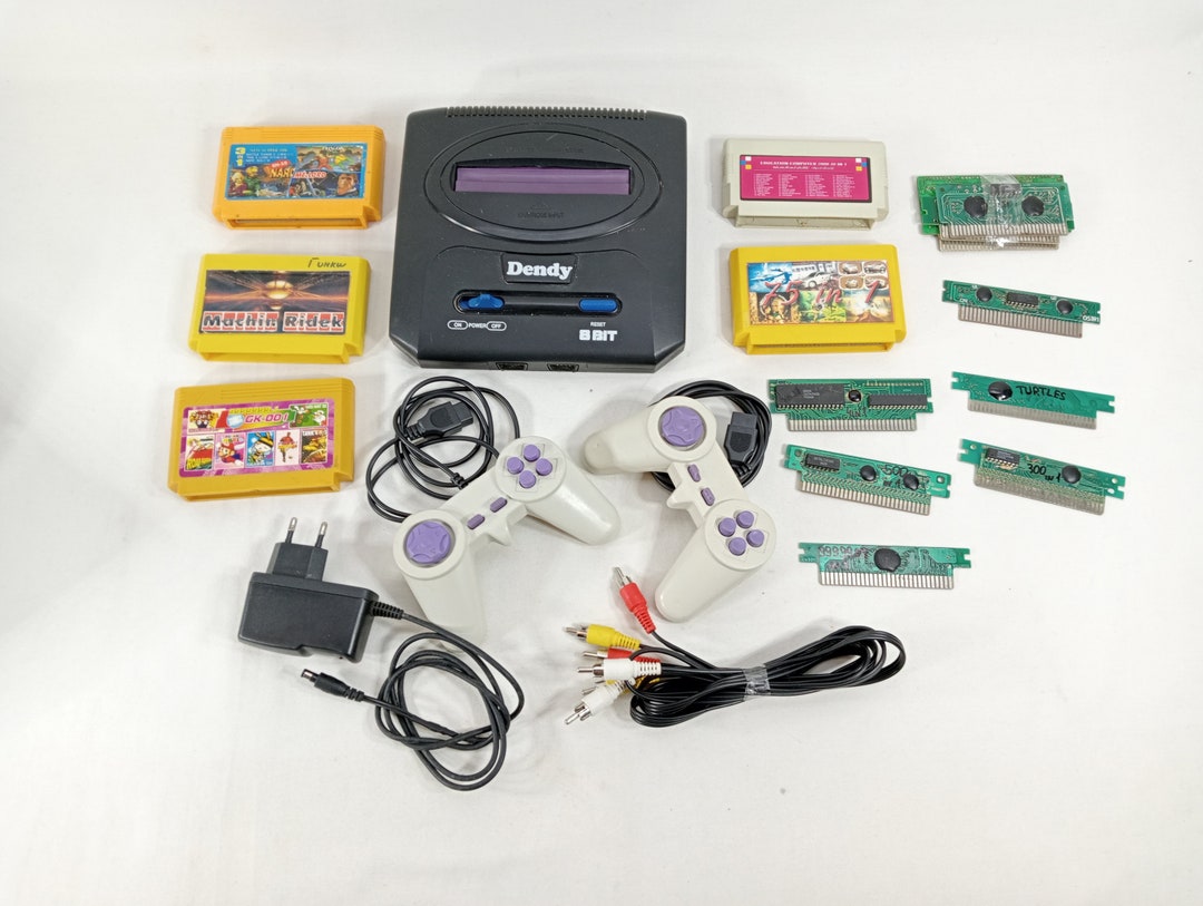 Game Console DENDY 8 Bit System Video Game Console Vintage 1990s ...