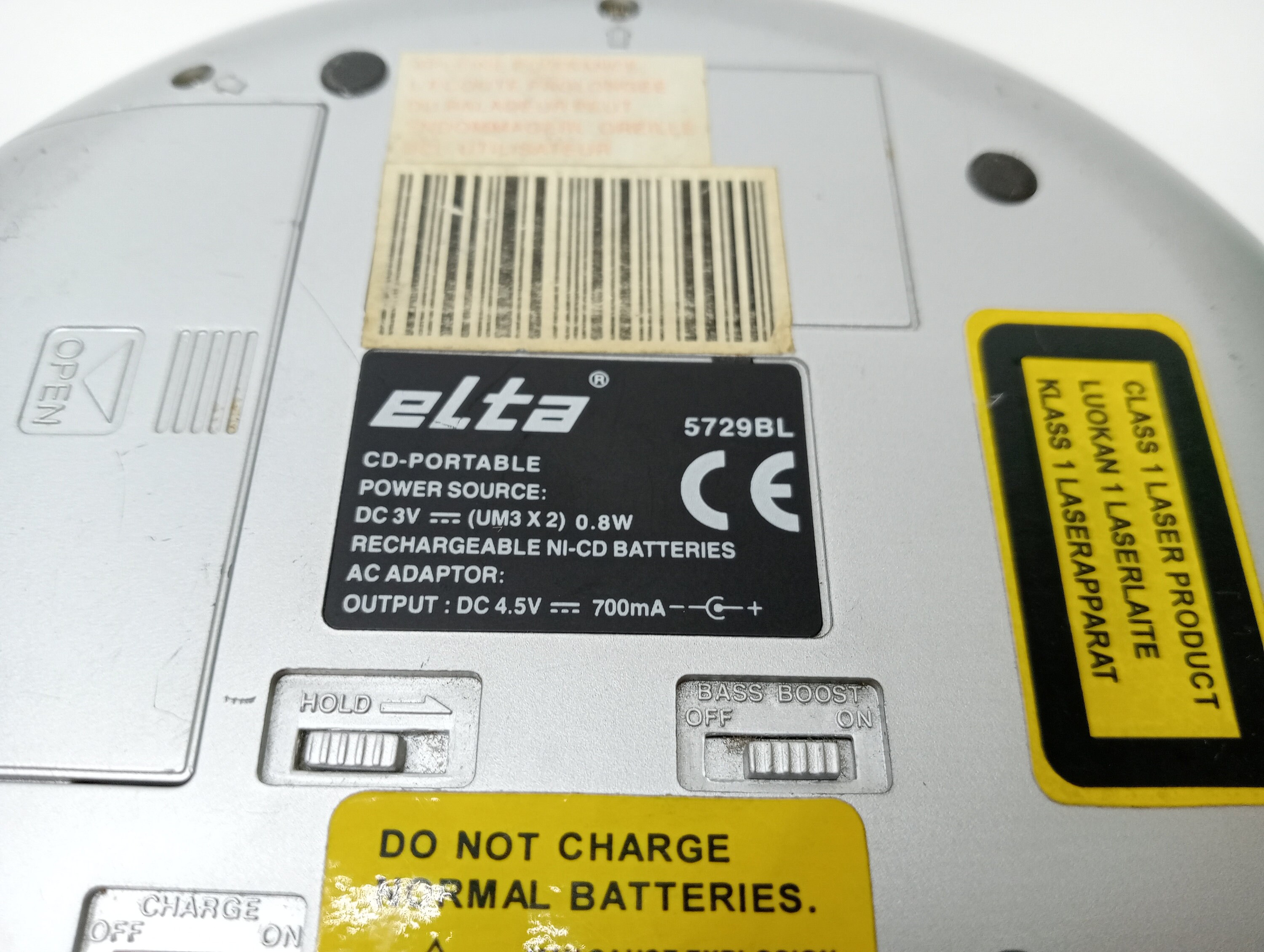 Elta 5729bl Discman Personal Portable CD Player ESP Anti-shock ...